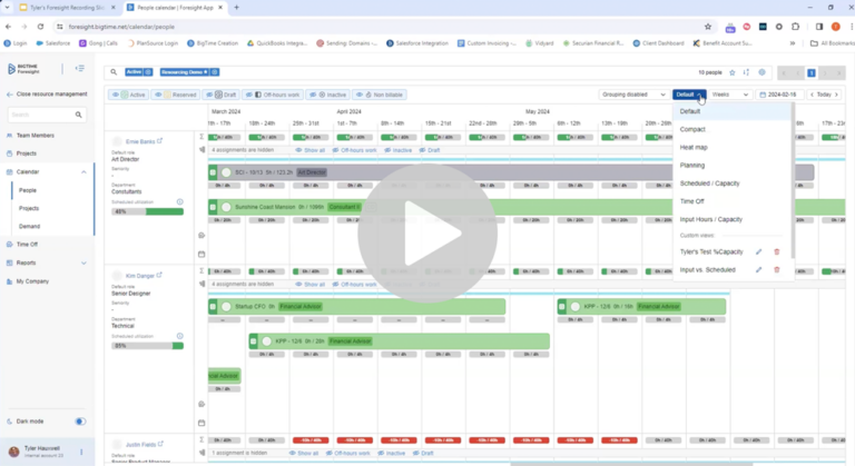 BigTime Foresight 10-Minute Demo